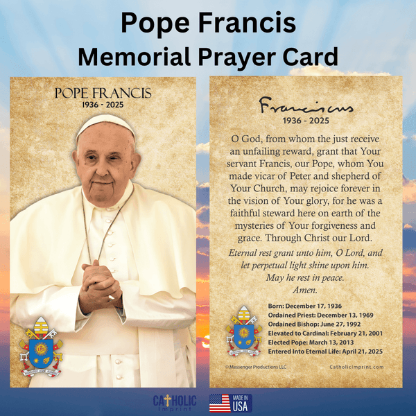 Pope Francis Memorial Prayer Card | 1936-2025 | English or Spanish ...
