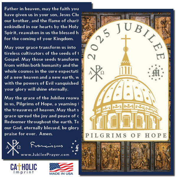 Jubilee Prayer Card ENGLISH for Church, Parish, School Holy Year 2025 – Catholic Imprint
