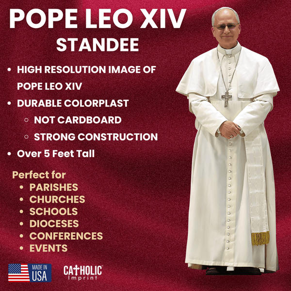 Pope Leo XIV Lifesize Standee | Schools, Churches, Diocesan Events – Catholic Imprint