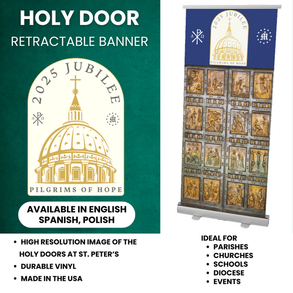 Jubilee Holy Door Retractable Banner in English for Parishes and ...