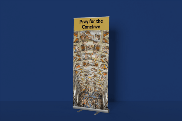 Pray for the Conclave Retractable Banner | Catholic Imprint