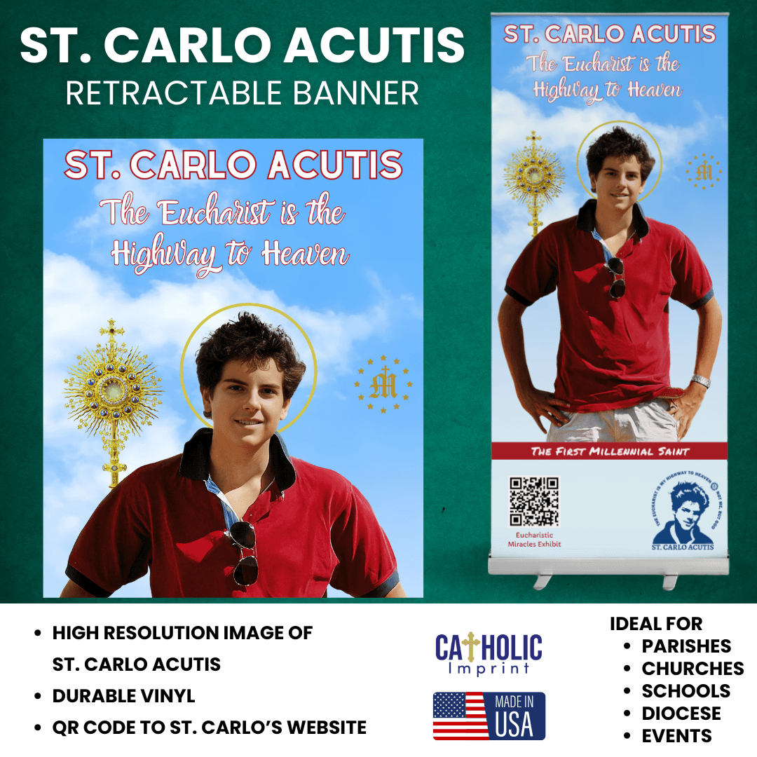 Carlo Acutis Retractable Banner for Canonization Saint Carlo Acutis ...