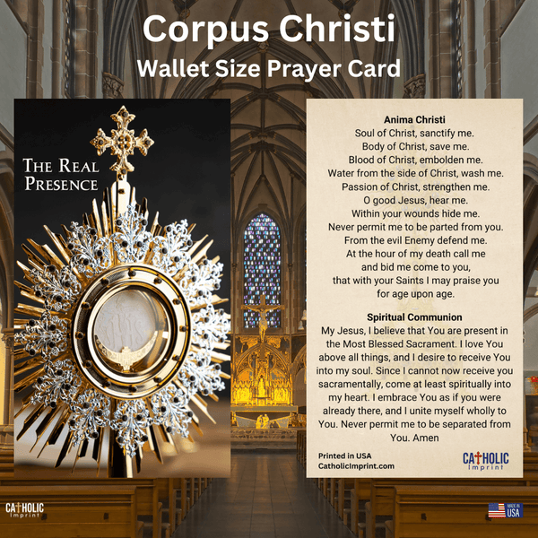 Corpus Christi Prayer Card – Anima Christi & Communion Prayer ...