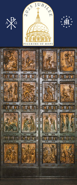 2025 Jubilee Holy Door Retractable Banner in Spanish – Catholic Imprint
