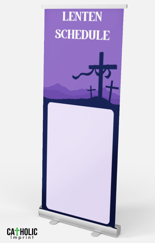 Lenten Retractable Banner Set for Parishes | Catholic Imprint
