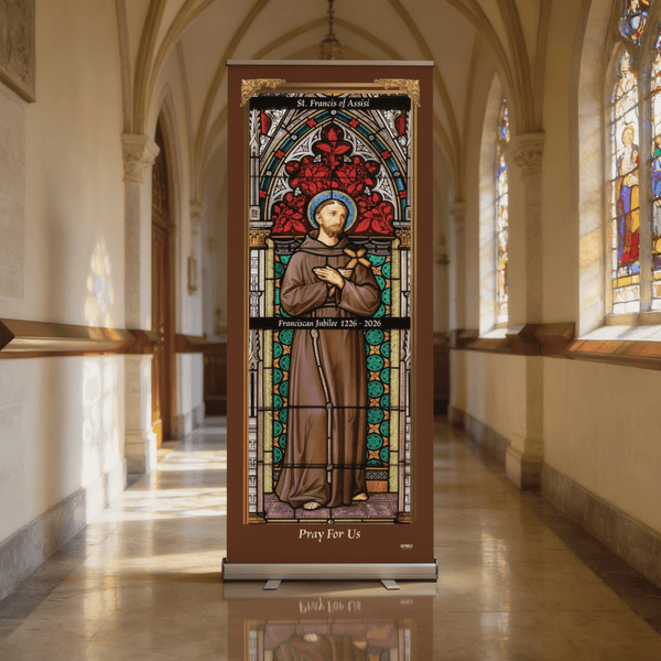 St. Francis of Assisi Icon Retractable Banner - St. Francis Icon ...