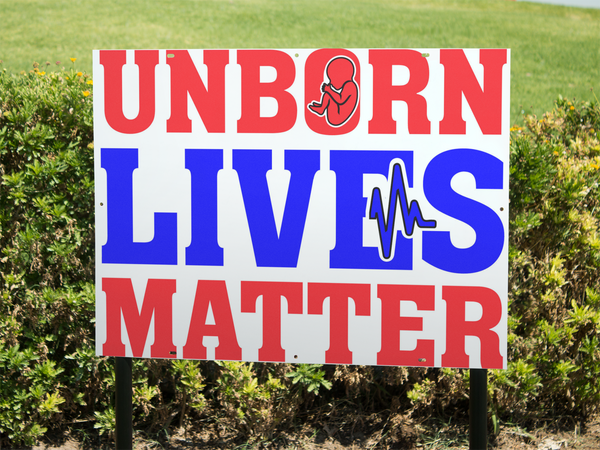 Unborn Lives Matter Pro-Life Yard Signs - PACK OF 10 with stakes ...