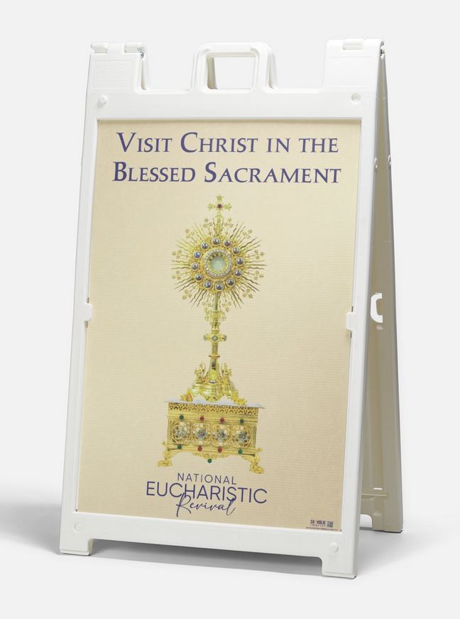 The National Eucharistic Revival A-Frame Outdoor Sign | Catholic Imprint